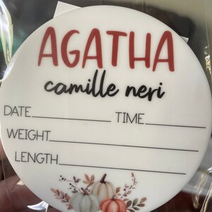 Fall Birth Announcement Sign Birth Announcement Sign Birth - Etsy Canada