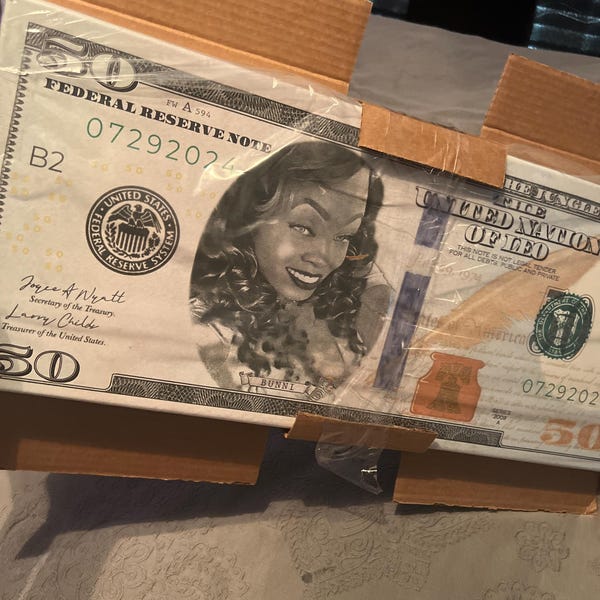 Custom Big Face 100 Dollar Bill Canvas Art | Fat Money Stack ...