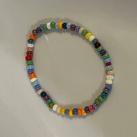 Fall Color Seed Bead Bracelet, Beaded Bracelet, Stretch Bracelet ...