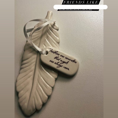 Sympathy Ornament, Feather Sympathy Gift, Sympathy Feather Ornament ...