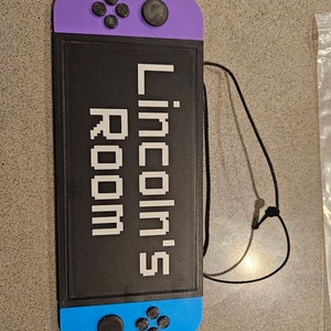 Personalized Gamer Name Sign for Door, Wall or Shelf 8in X 3in Custom ...