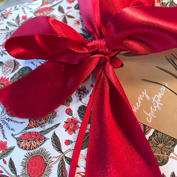 French Textile Wrapping Paper Roll, 18th Century, Vintage Christmas ...