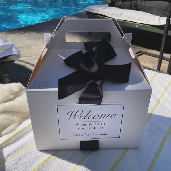 Classic Wedding Welcome Boxes for Hotel Guests - Welcome to Our Wedding ...