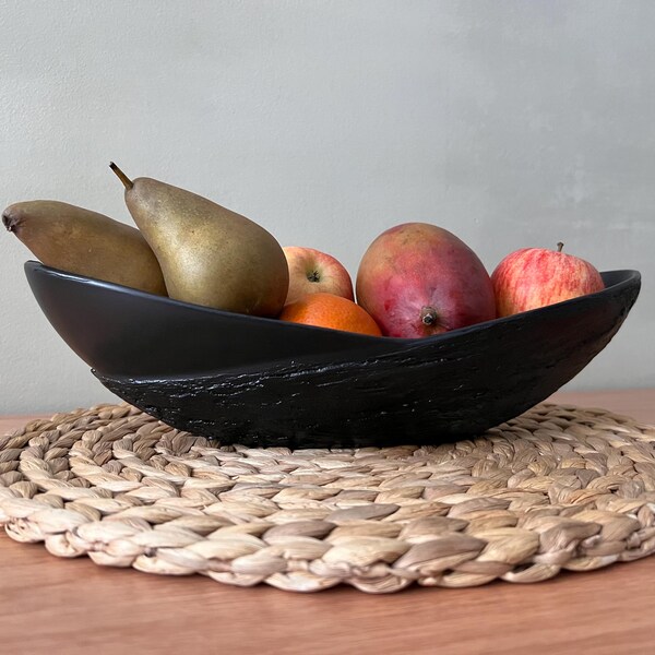 Hand Painted Ribbed Vase, Matt Black Vase, Boho, Scandi, Rustic, Home ...