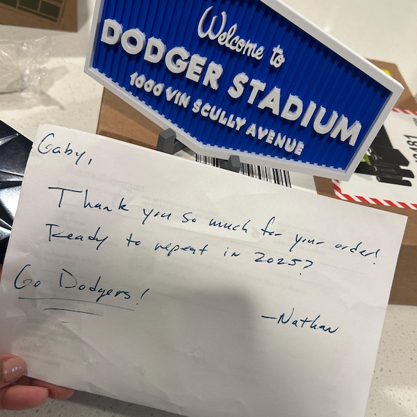 Welcome to Dodger Stadium 3D Printed Sign - for Desk or Wall Display - Etsy