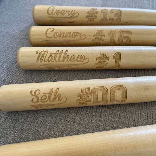Mini Baseball Bat Laser Engraved Custom Bat Personalized Engraving ...