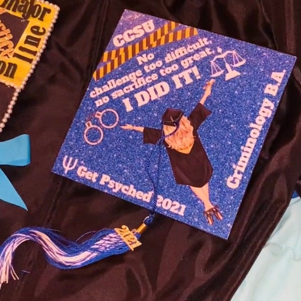 Graduation Cap Topper/criminal Justice Major - Etsy