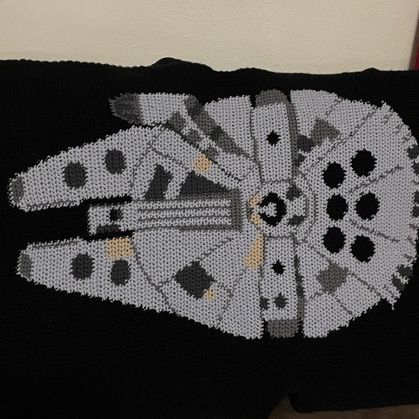 Crochet Pattern: Star Wars Millennium Falcon Afghan (PDF Instant ...