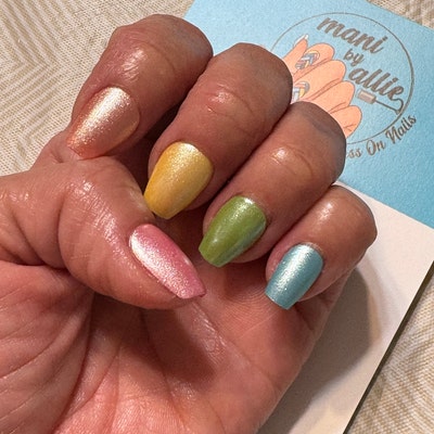 Press on Nails Back to School Crayon Nail Art Hand Painted Reusable ...