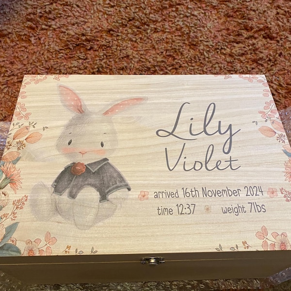 Personalised Wooden Book Crate, Toy Crate, Teddy Crate, Baby Gift, Kids ...