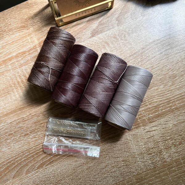 207 Mocha 172 Mt Macrame Twine Cord. Waxed Polyester Thread Spool ...