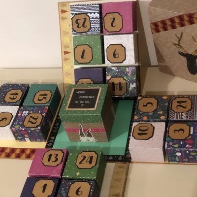 Exploding Box Advent Calendar digital Cutting File for Cricut and ...