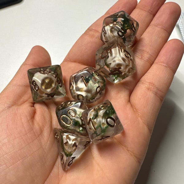 Arcane Fissure Metal Dnd Dice Set for TTRPG Games Such as Dungeons and ...