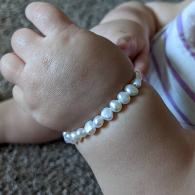 Pearl Baby Bracelet-freshwater Pearls-gold Filled-sterling Silver ...