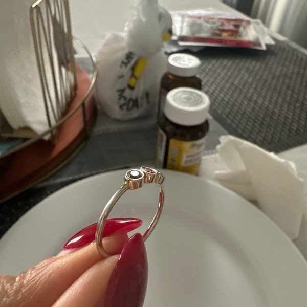 Triangle Ring / Diamond Ring / Trillion Rng / Gold Ring / Rose Gold ...