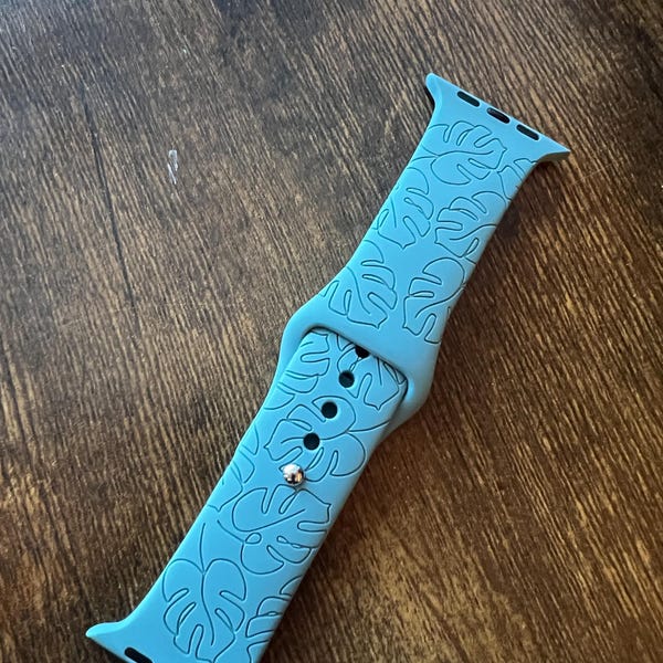 Horse Equestrian Silicone Band Laser Engraved, Apple Watch Compatible ...
