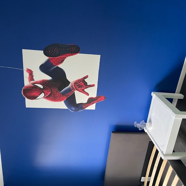 Spider-man Wall Flip Jumping Wall Decal - Boy's Bedroom Decor - BR255 ...