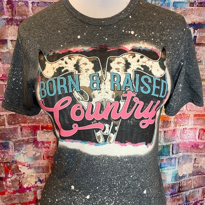 Born and Raised Country Cow Print PNG Print File for Sublimation or ...