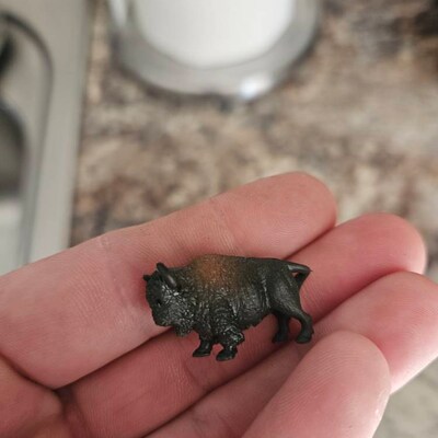 Set of Miniature Buffalo Mini Buffalo Bison Terrarium Supplies Teeny ...