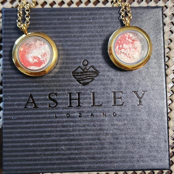 Cremation Locket for Ashes, Human Ash Keepsake, Gold Cremation Necklace ...