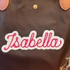 Custom Name Patch With Cursive Script Font | Handmade Chainstitch Embroidered Personalized Iron ...