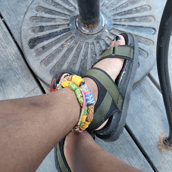 Women's Silver & Black Ahenema (traditional Ghanaian Slippers) - Etsy