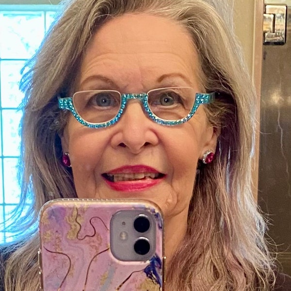 Reading Glasses Unisex Metal Half-moon Underframe Readers Metal Frames ...