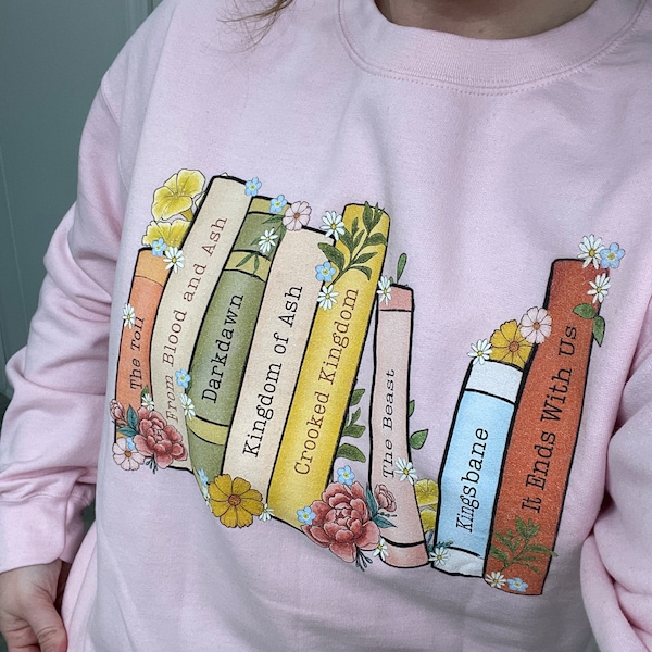 Custom Bookshelf Sweatshirt, Personalized Book Crewneck, Book ...