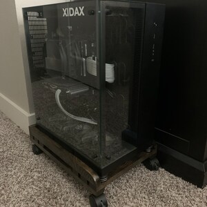 Vintage Aqua Gaming PC Case Stand for Desktop Computer Tower, Geek ...