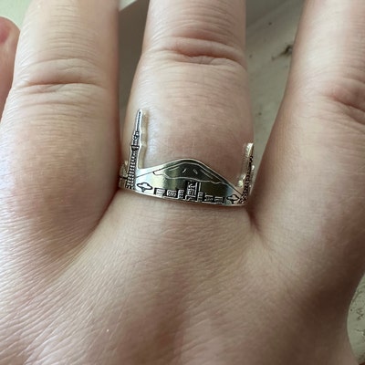 Custom City Ring Cityscape Ring Travel Ring Skyline Ring Statement Ring ...