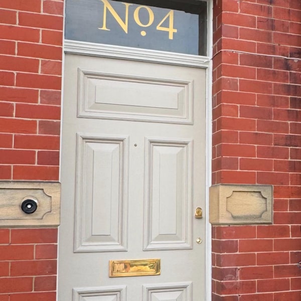 Premium Elegant Fanlight Door Numbers Etched Glass House Numbers ...