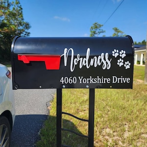 Custom Mailbox Vinyl Decal With Last Name - Etsy