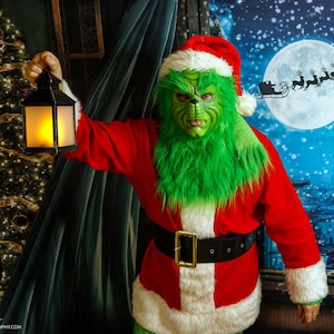 The Grinch Latex Mask Jim Carrey Movie Christmas Green Mask - Etsy