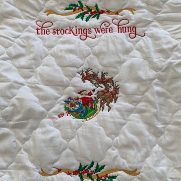 Vintage Christmas Scene Machine Embroidery Designs - 4 Sizes - Etsy