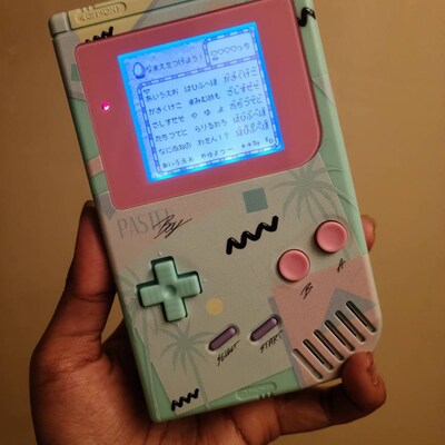 Custom 90s Vaporwave Hypebeast Backlit Gameboy DMG, Modded Bivert ...