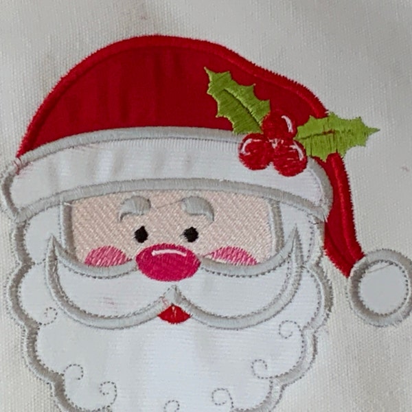 Santa Claus Face Embroidery Design - Christmas Machine Embroidery File ...