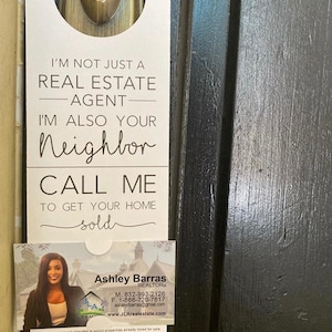 I'm Not Just a Real Estate Agent Door Hanger Tags Real Estate Agents ...
