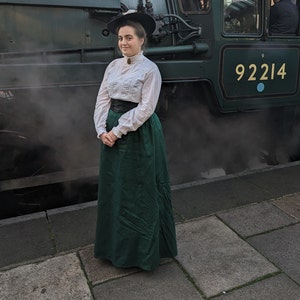 Victorian/edwardian/wwi Style Maid/waitress Full Apron With Lace and ...
