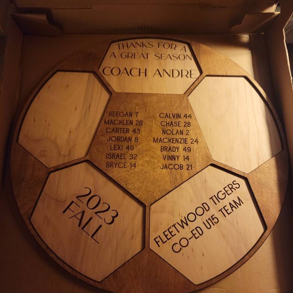 Personalized Soccer Team Coach's Plaque, Thanks for A Great Season ...
