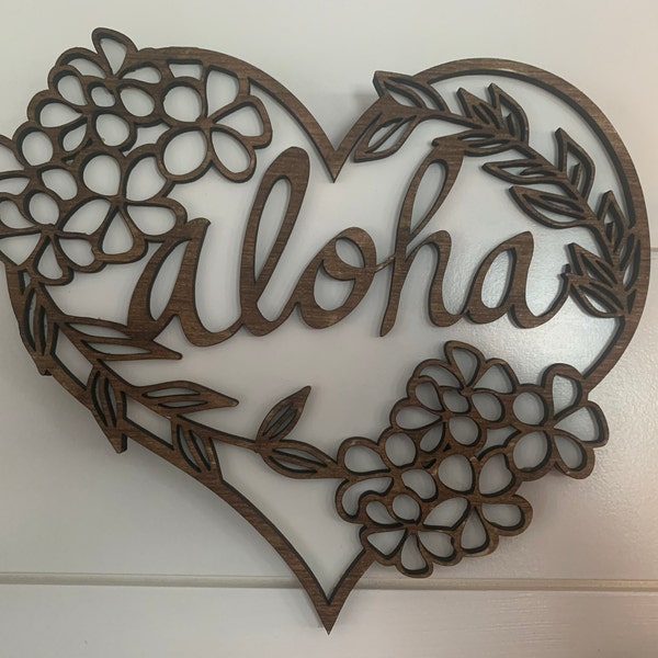 Hawaiian Flower Layered Sign|hawaiian Flower Sign|aloha|hawaiian Flower ...