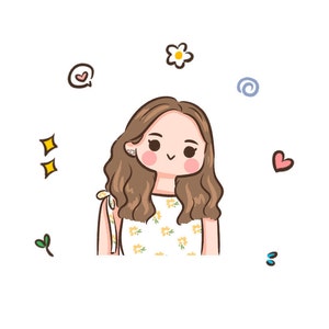 Custom Cute Cartoon Portrait, Cute Anime Portrait, Illustration ...