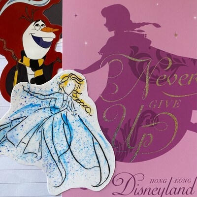 Snow White Watercolor Painting Vinyl Waterproof Vinyl Sticker - Etsy