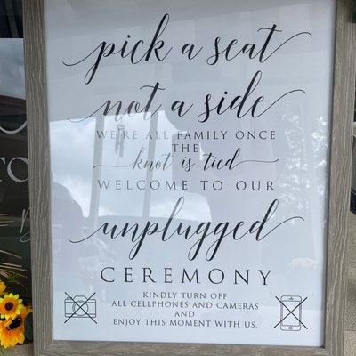 No Pictures Wedding Sign Wedding Signs No Pictures (Download Now) - Etsy