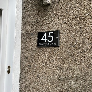 K Smart Sign Modern House Signs Plaque Door Number Street - Etsy UK