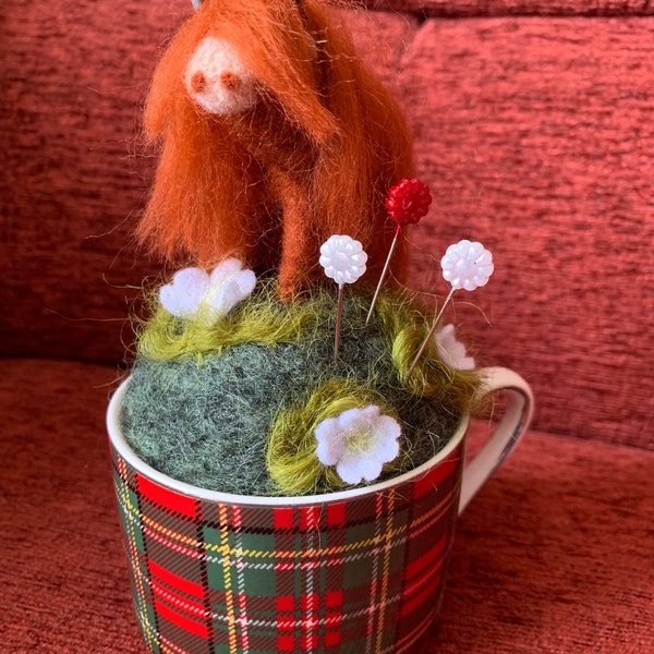 Needle Felting Sheep & Highland Cow Pin Cushion Box Kits - Etsy