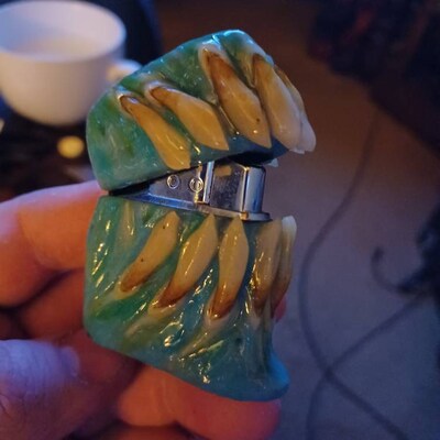 Custom Horror Creepy Lighter Sleeve Cover OOAK Hand Made Glow in the ...