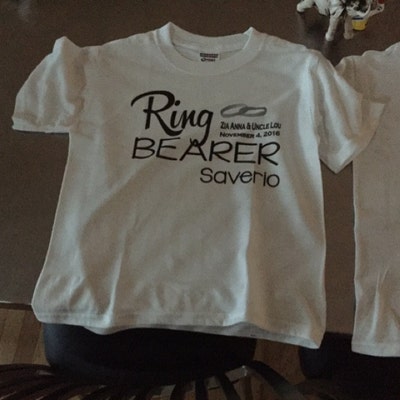 Personalized Ring Bearer Shirts and Tshirts With Rings and Wedding Date ...