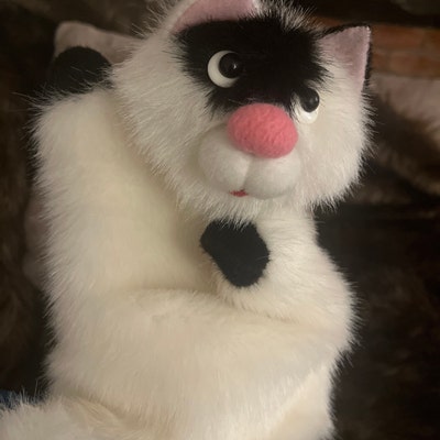 Black Cat Hand Puppet for Home Theater. Marionette Puppet. - Etsy