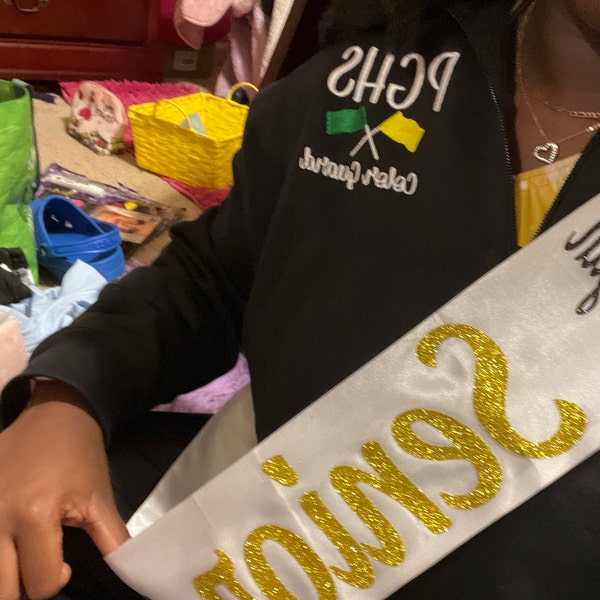 Senior Color Guard Sash With School Letters at the End - Etsy