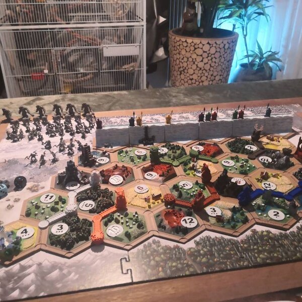 3D Printed Custom Catan City & Settlement the Lord of the Rings Themed ...